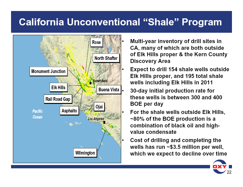 Oxy and California Shales! - docFinder alert - 11/21/2011